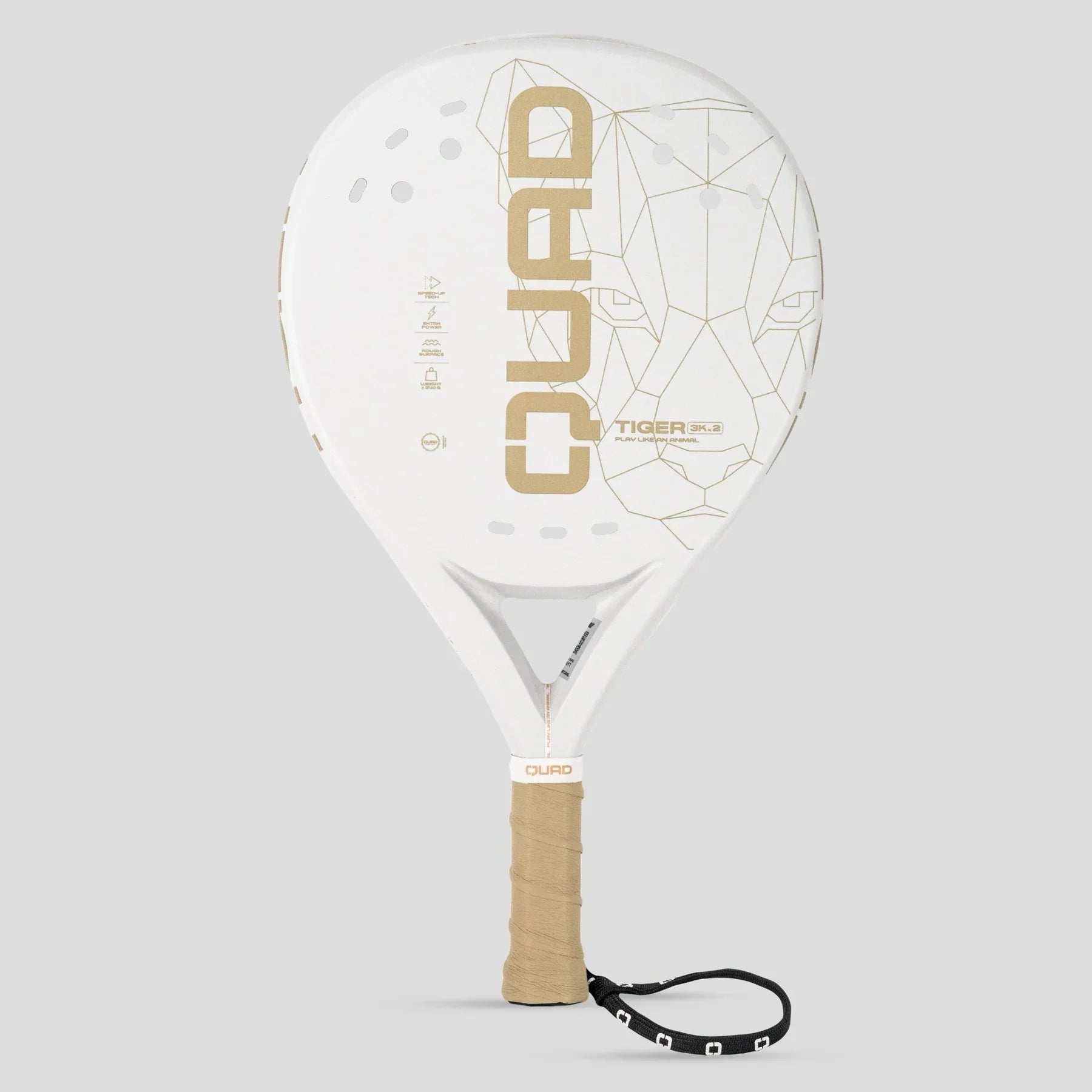 QUAD White Tiger Padel Racket – Padel Boost
